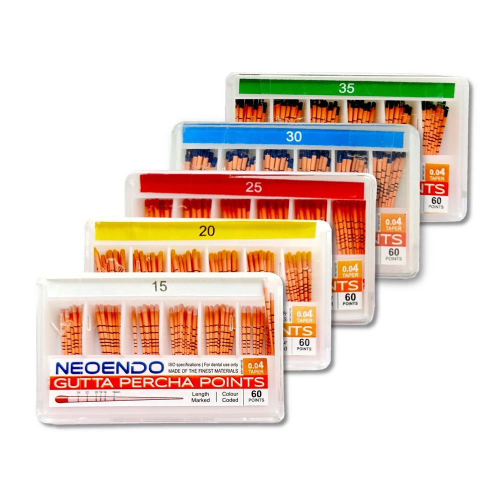 NEOENDO 4% GP Points | Length Marked Gutta Perch Points – amplemeds